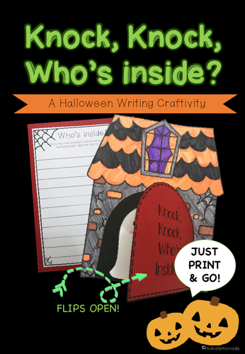 Who's Inside the Haunted House? Fun and Easy Halloween Writing Craft ...