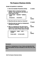 GCSE Business Studies - Business Activity | Teaching Resources
