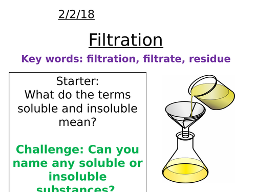 Year 7 - Filtration | Teaching Resources