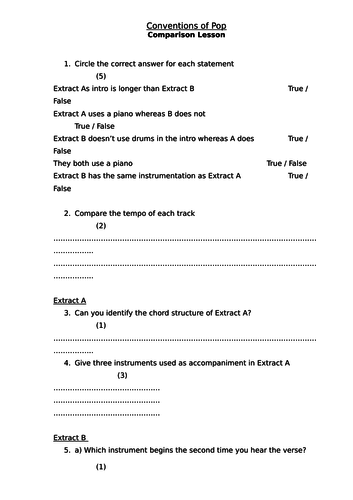 OCR GCSE Music - AoS5 - Conventions of Pop - Revision Lesson / Final ...