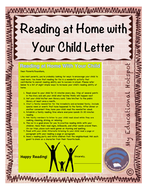 Reading At Home With Your Child Letter to Parents Guardians | Teaching ...