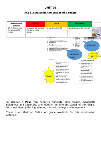 NCFE FOOD AND COOKERY LEVEL 2 UNIT 01 AC 3.1, 3.2, 3.3 and 3.4 ...