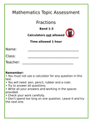 Fraction Assessment | Teaching Resources