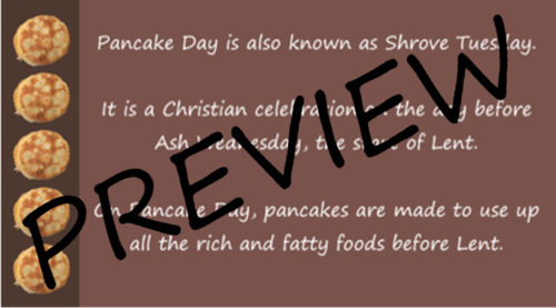 Pancake Day/Shrove Tuesday PowerPoint Show - simple version | Teaching ...