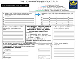 AQA MFL 150-word writing support format French Spanish | Teaching Resources