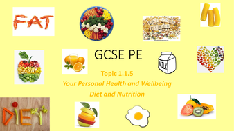 GCSE PE - Diet and Nutrition | Teaching Resources