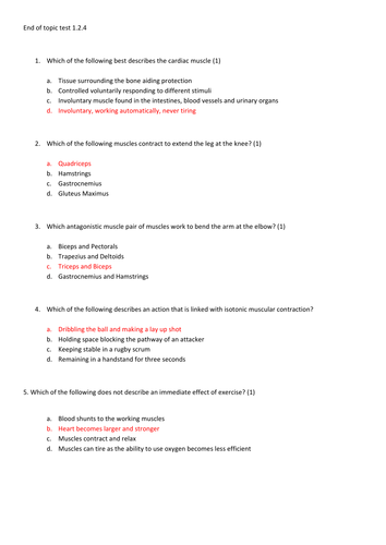 GCSE PE - Muscular System | Teaching Resources GCSE PE - Muscular System | Teaching Resources