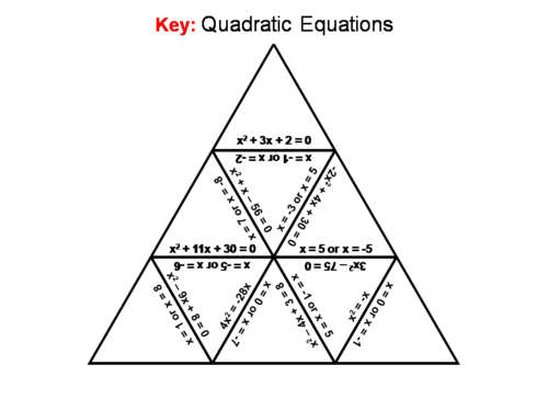 Quadratic Equations Game: Math Tarsia Puzzle | Teaching Resources Quadratic Equations Game: Math Tarsia Puzzle | Teaching Resources