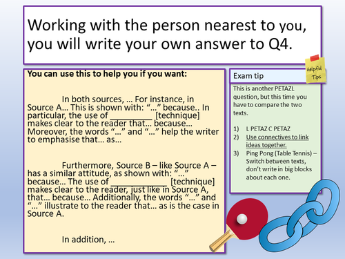 AQA Language Paper 2 Q4 Comparison | Teaching Resources