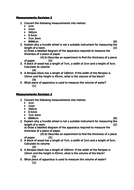 Worksheets on Measurements | Teaching Resources