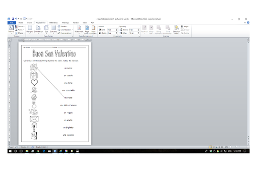 Buon San Valentino - Worksheets | Teaching Resources