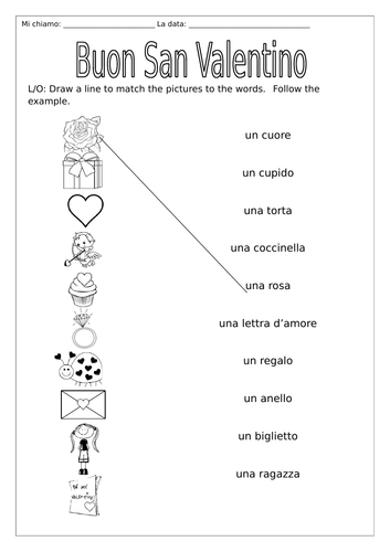 Buon San Valentino - Worksheets | Teaching Resources