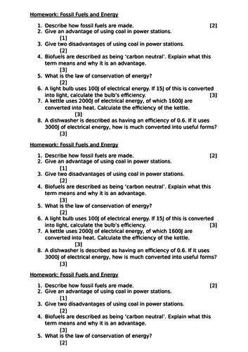 Fossil Fuels at GCSE | Teaching Resources