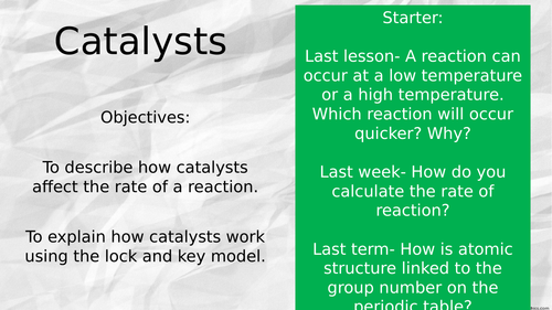 Catalysts | Teaching Resources