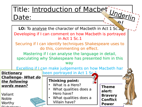 Macbeth - Act 1 Scene 2 | Teaching Resources