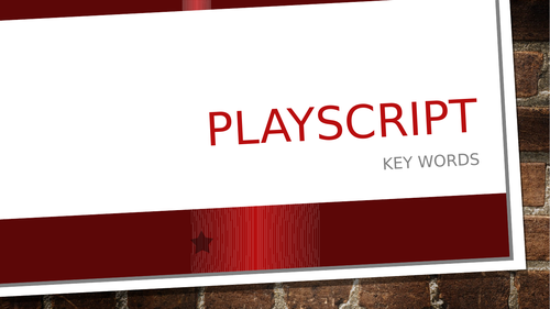 Play scripts KS2 vocabulay | Teaching Resources