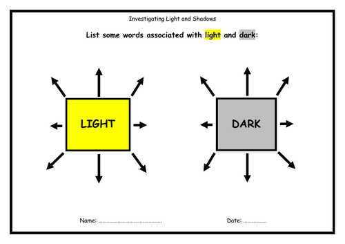 Light and Shadows - PowerPoints + 2 Worksheets | Teaching Resources