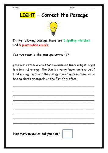 Light and Shadows - PowerPoints + 2 Worksheets | Teaching Resources