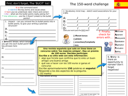 AQA MFL Writing Tasks Pupil Support Format | Teaching Resources