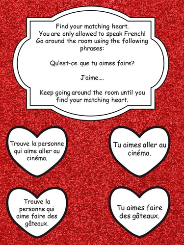 French Valentine's Game | Teaching Resources