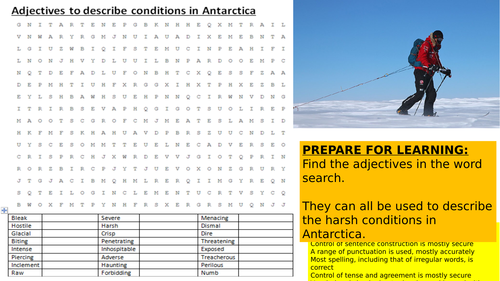 Ambitious adjectives to describe harsh conditions in Antarctica ...