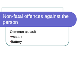 Common assault - assault and battery | Teaching Resources