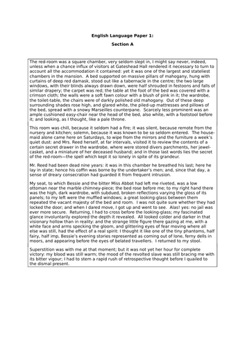 AQA G.C.S.E 9-1 LANG PAPER 1 - Five one hour lessons and full Paper 1 ...