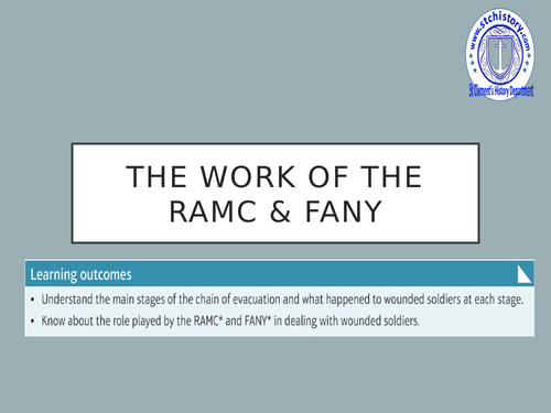 9-1 Edexcel: Environment Study Trenches - RAMC FANY & Transport ...