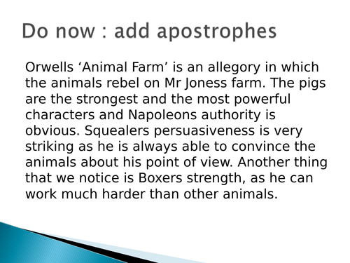 Transactional writing based on Animal Farm (persuasive letters ...