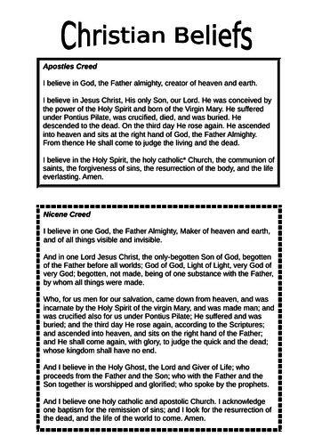 WJEC EDUQAS ALevel Religious Concepts & Life: The Trinity, Filioque ...