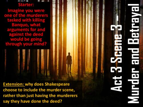 Act 3 Scene 3 Macbeth GCSE English Literature 9-1 | Teaching Resources