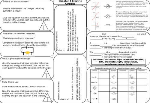 Section 2 - Particles at Work Revision Mats | Teaching Resources