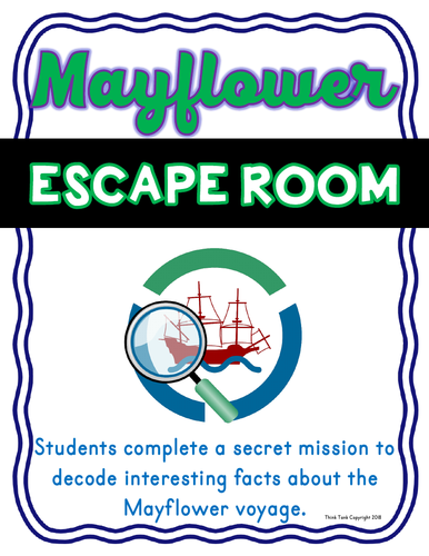 Mayflower Escape Room: Mayflower Compact, Pilgrim's Voyage, Print & Go ...