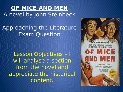 Mice and Men- an extensive resource of lesson ideas with focus on ...
