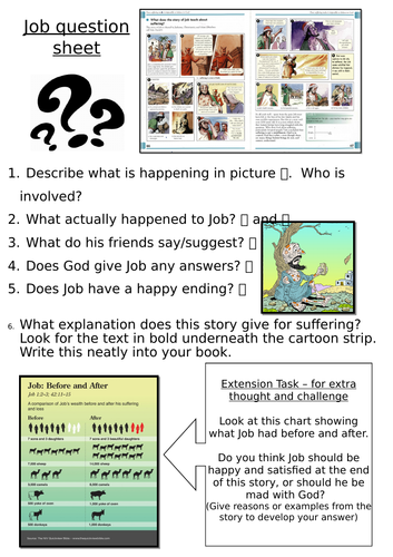 KS3 RE Ultimate Questions - Part 2 Suffering Lesson 2 - Job | Teaching ...