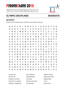 Winter Olympics 2018 Sports (Word Search) | Teaching Resources