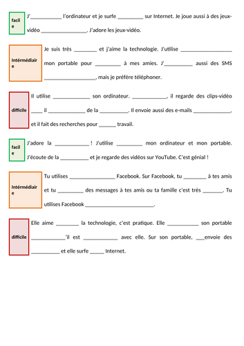 La technologie | Teaching Resources