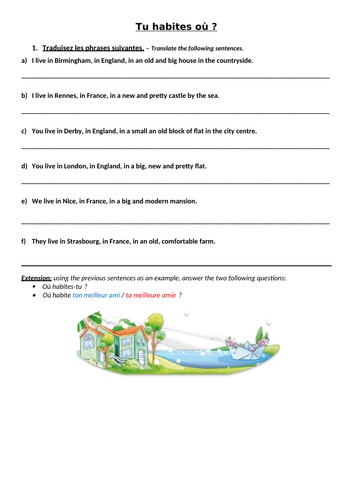 Où habites-tu ? | Teaching Resources