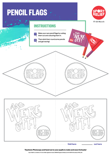 Sport Relief 2018: Pencil Flags | Teaching Resources