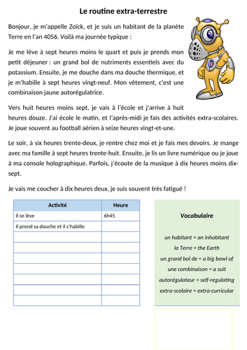 Ma routine | Teaching Resources