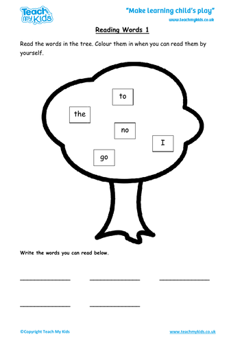 Reading Keywords 1 - EYFS Words | Teaching Resources