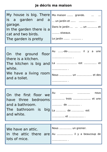 Ma maison | Teaching Resources