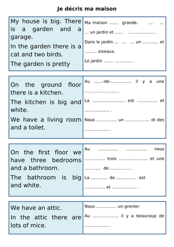 Ma maison | Teaching Resources