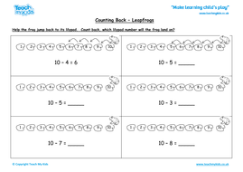 Counting Back - Subtraction Number Under 10 - Leapfrogs by nayanmaya ...