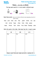 Phonics- Long Vowel Sounds - 'ue', 'ew' or 'u_e' by nayanmaya ...