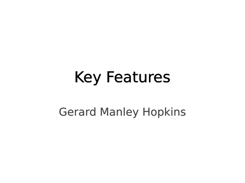 Gerard Manley Hopkins. 6 poems. Summary and analysis. | Teaching Resources