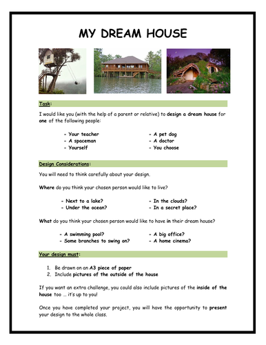 Design a DREAM House, Room Design & Floor Plans - UOW, Homework Project ...