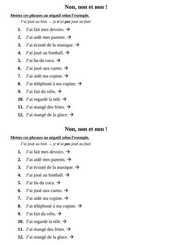 Le week-end dernier (introduction to the perfect tense) | Teaching ...