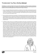 Frankenstein Extract Analysis + Vocabularly - 5 Lesson Pack! | Teaching ...