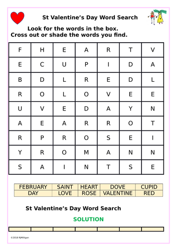St Valentine Assembly Lesson Presentation Worksheets Word Searches KS1 ...